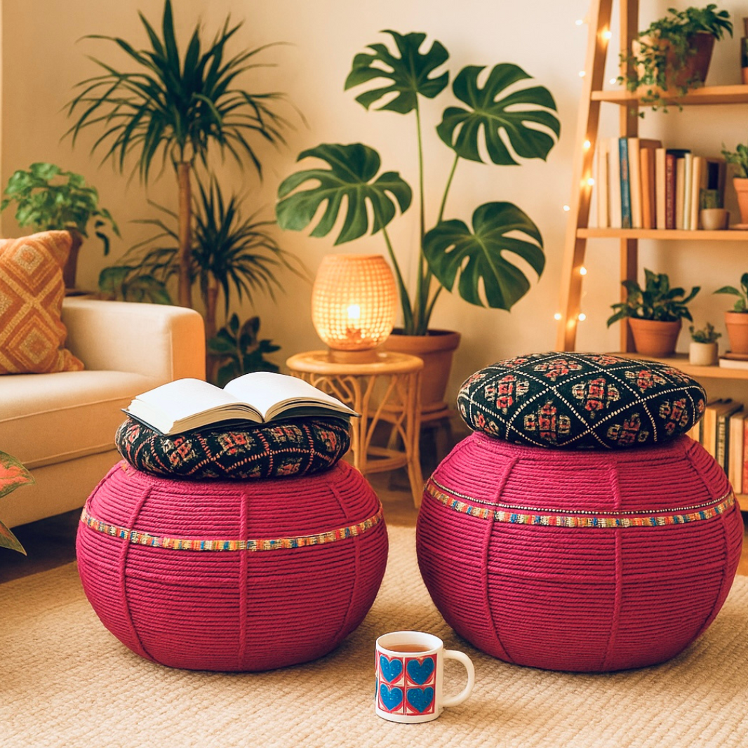 Handmade Bamboo Sitting Mudda Furniture Online For Outdoor & Garden ...