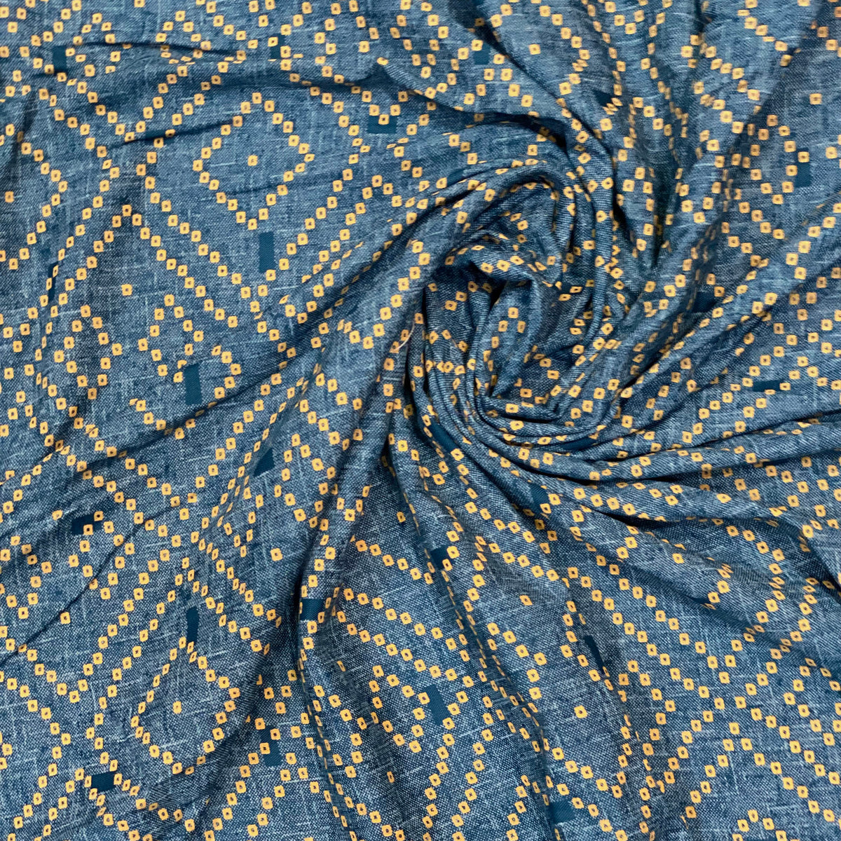 Traditional Gujarati Bandhni Print On Cotton Fabric | The Feel Good Studio