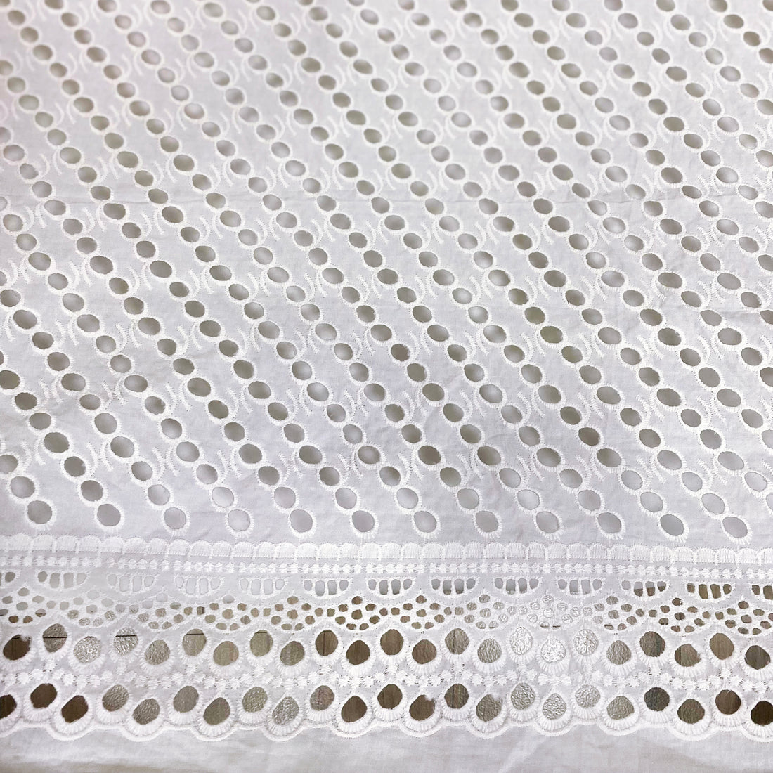 Dyeable Schiffli Hakoba Fabric Online| The Feel Good Studio